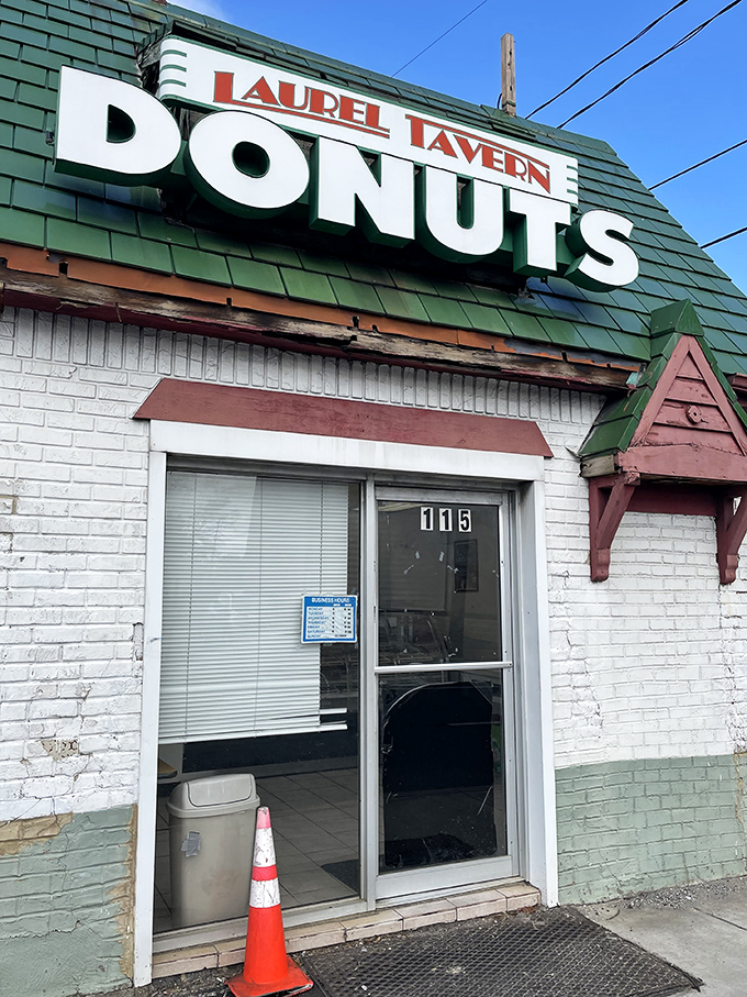 The entrance to donut paradise—simple, unassuming, and yet somehow more inviting than the fanciest restaurant doorway in the state.