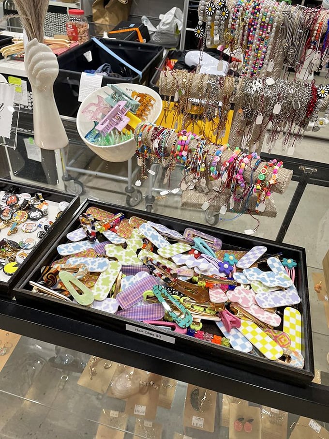 Hair accessories galore—because sometimes the perfect outfit needs that final touch to transform from great to "Where did you get that?!"