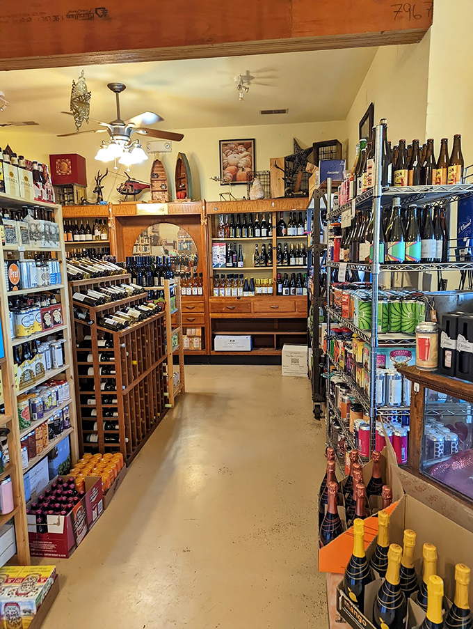 The wine section proves Mom's understands balance—a slice of pie in one hand, bottle of Cabernet in the other. Perfection.
