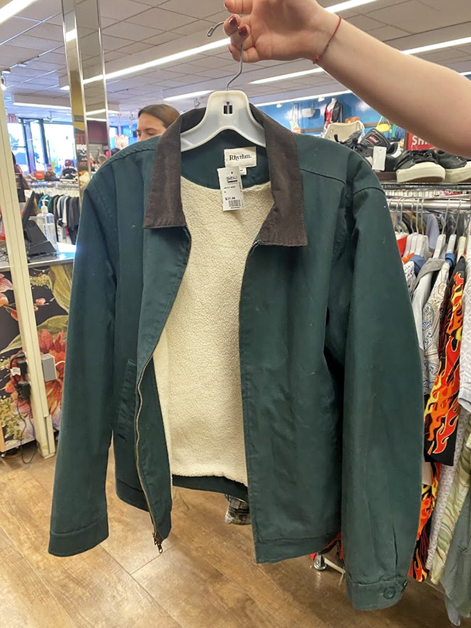 That sherpa-lined jacket isn't just clothing—it's a time machine to the 90s, complete with collar you can dramatically pop when making an entrance.
