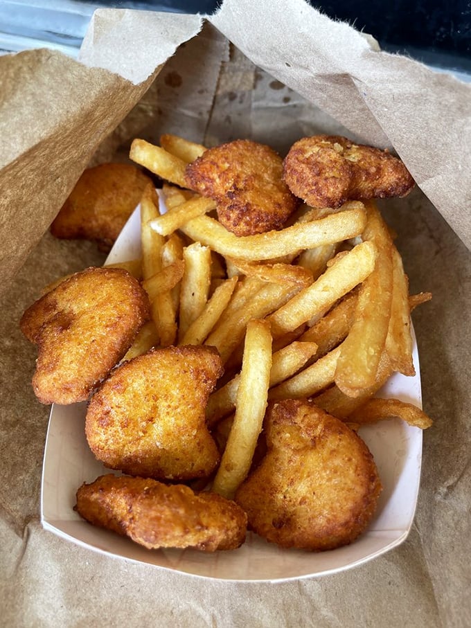 Nuggets and fries: childhood comfort in a paper basket. Some food memories never grow old—they just get better with each golden, crispy bite.