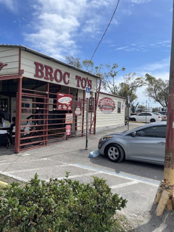 A glimpse of Brocato's from the parking lot—unassuming yet magnetic. This modest building houses flavor memories that bring people back year after year.