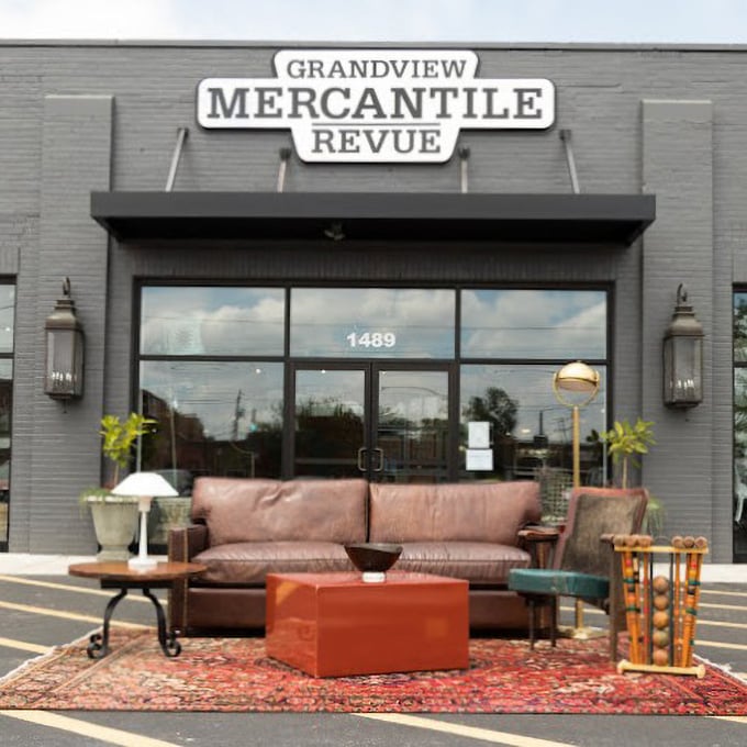 Sidewalk shopping at its finest. This outdoor vignette suggests your patio furniture might be feeling a bit inadequate right about now.