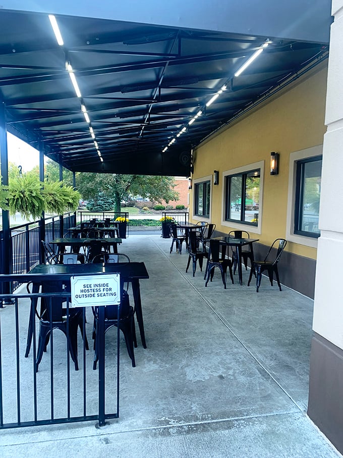 Outdoor seating for those who prefer their breakfast with a side of fresh air and people-watching – Ohio's answer to Parisian café culture.