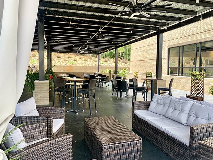 The outdoor patio—where fresh air and fresh food create the perfect marriage. South Carolina evenings were made for spaces exactly like this.