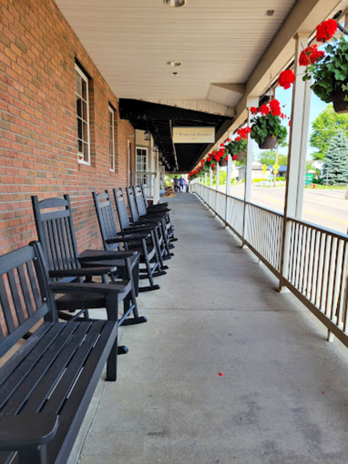 Rocking chairs line the front porch, inviting you to sit a spell after your meal. Your stretchy pants will thank you.