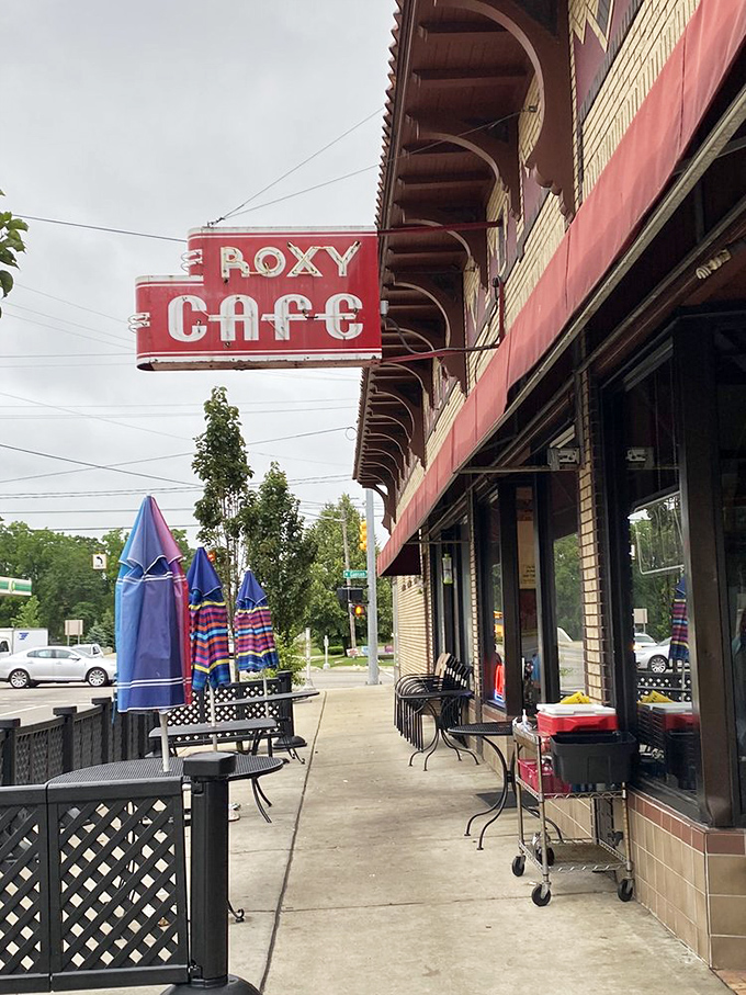 Outdoor seating for those perfect Michigan mornings when fresh air makes everything taste even better somehow.