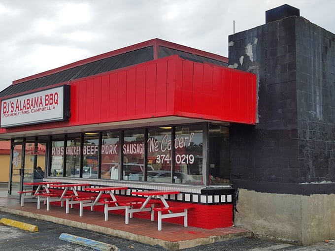 The bright red exterior isn't just a color choice—it's a warning that what happens inside might forever change your barbecue standards.