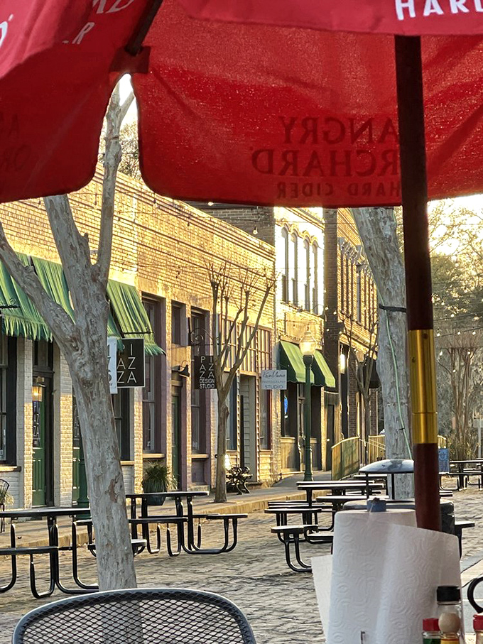 The outdoor seating offers a perfect view of Summerville's charm – seafood with a side of people-watching.