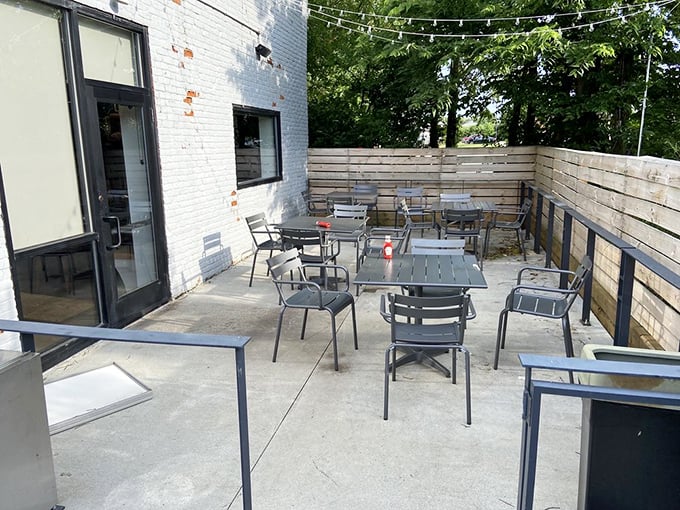 The simple outdoor patio offers a breath of fresh air—and more importantly, another place to devour that legendary chicken without waiting for a table.