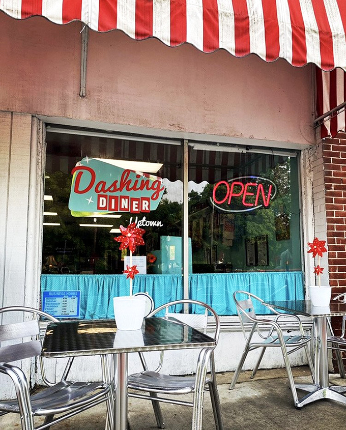 Those metal chairs outside aren't just seating—they're front-row tickets to small-town life passing by, with a side of people-watching that rivals any Netflix show.