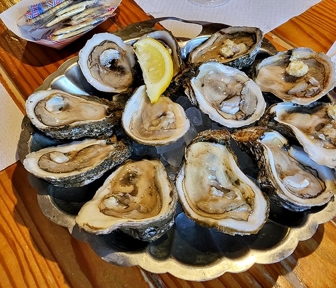 These oysters aren't just fresh—they're practically still gossiping about what happened in the Gulf this morning. Briny perfection on the half shell.