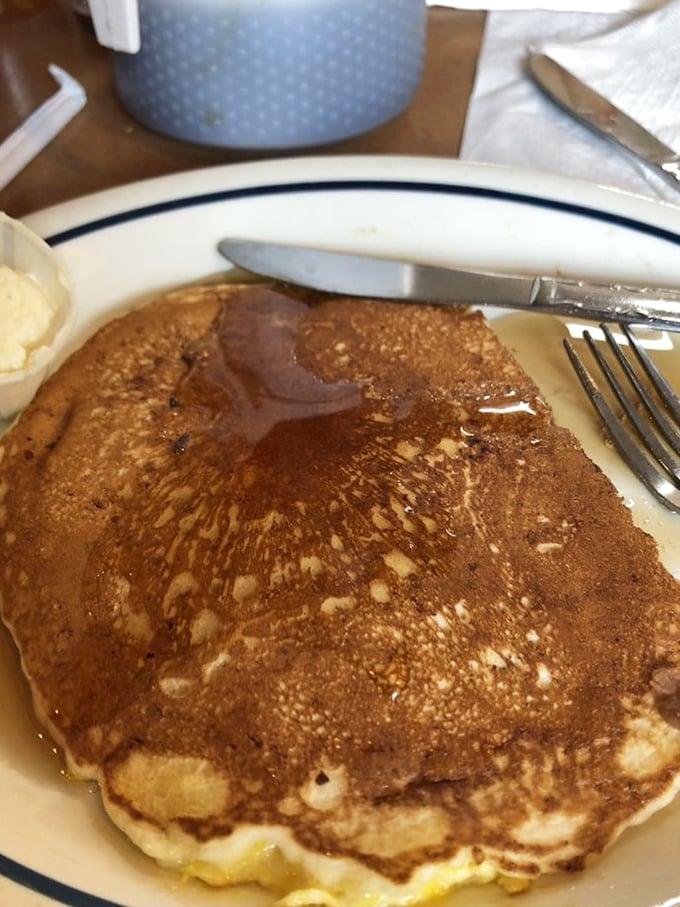 A perfectly golden pancake that's achieved that magical state between fluffy and substantial—the breakfast equivalent of finding the perfect pair of jeans.