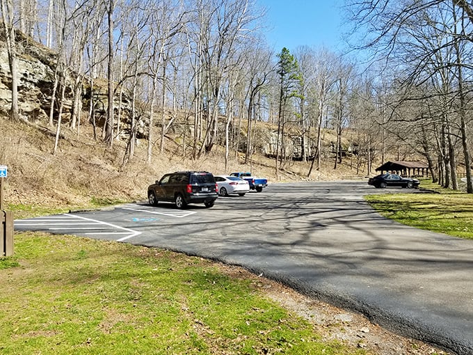 Even the parking areas blend harmoniously with the landscape. Your car deserves scenic views too—it did carry you all this way.