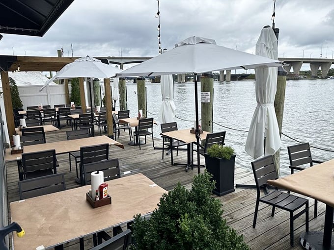 Waterfront dining that reminds you why people write songs about the Chesapeake. Those umbrellas have witnessed countless "OMG this is amazing" moments.