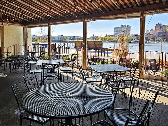 Riverside dining with a view of downtown Toledo—because great seafood deserves a backdrop worthy of its flavors.