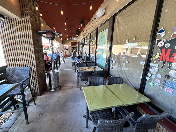 Patio dining extends the coastal experience outdoors, where fresh air meets even fresher seafood preparations.
