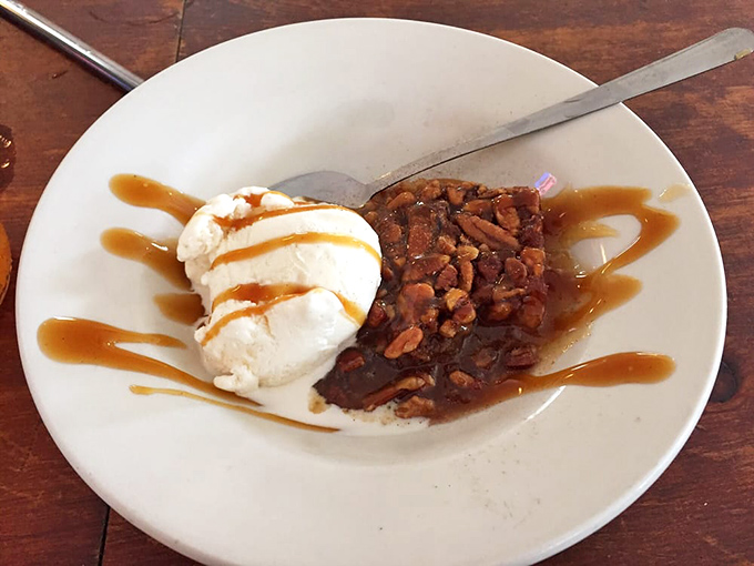Pecan cobbler that makes apple pie jealous. That scoop of vanilla ice cream isn't melting—it's swooning from being so close to perfection.