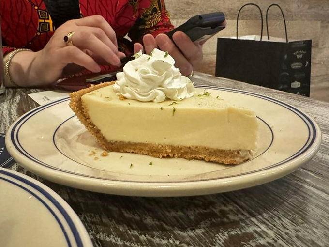 Key lime pie that strikes the perfect balance between sweet and tart—the dessert equivalent of finding a perfect parking spot in downtown Baltimore.