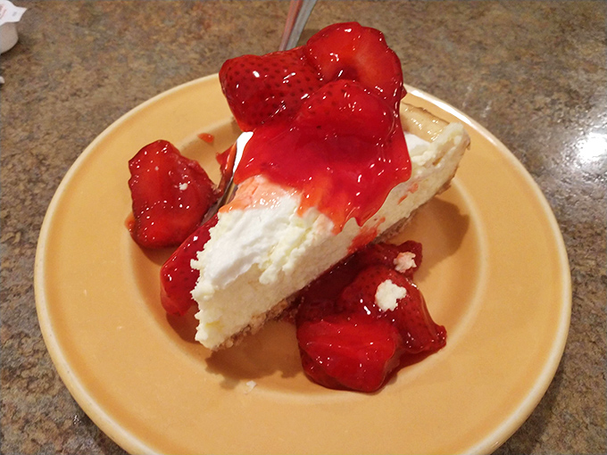 This strawberry cheesecake isn't trying to reinvent dessert—it's just reminding you why the classics became classics in the first place.