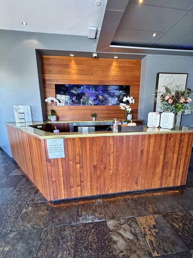 The reception area doesn't just say "welcome"—it whispers "you've arrived" with the quiet confidence of someone who knows they're about to impress you.