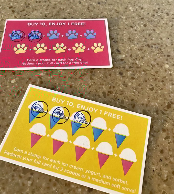 The loyalty program cards say it all: this isn't a one-time affair, it's the beginning of a beautiful friendship.