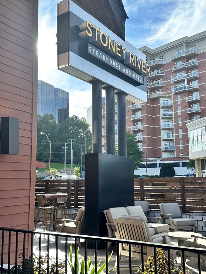 The outdoor patio offers urban oasis vibes – perfect for those "it's too nice to eat inside" days that Tennessee delivers in abundance.