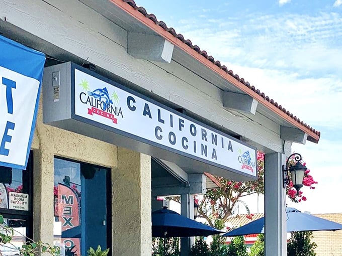 The sign promises "California Cocina"—a culinary crossroads where Mexican traditions meet Golden State freshness in delicious harmony.