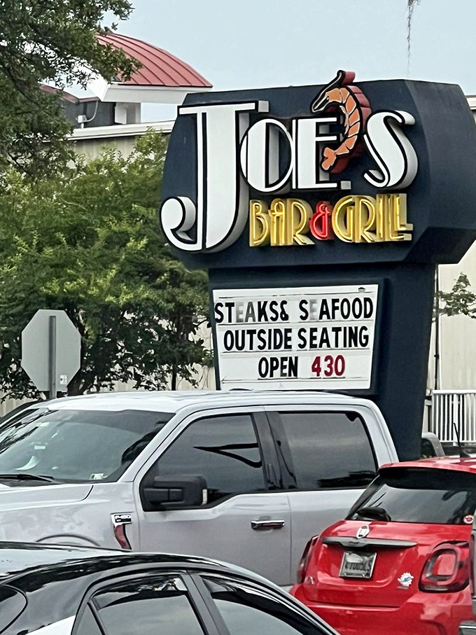 The neon sign that's guided hungry travelers for years. That shrimp logo isn't just cute—it's a promise of seafood excellence.