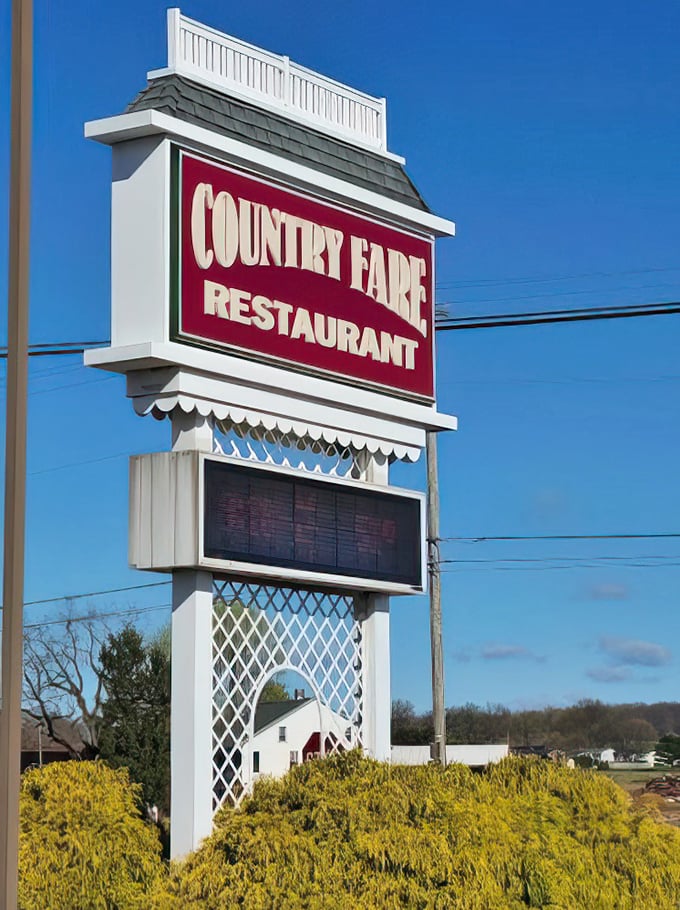 That sign stands tall like a lighthouse for the hungry, promising safe harbor from chain restaurant mediocrity.