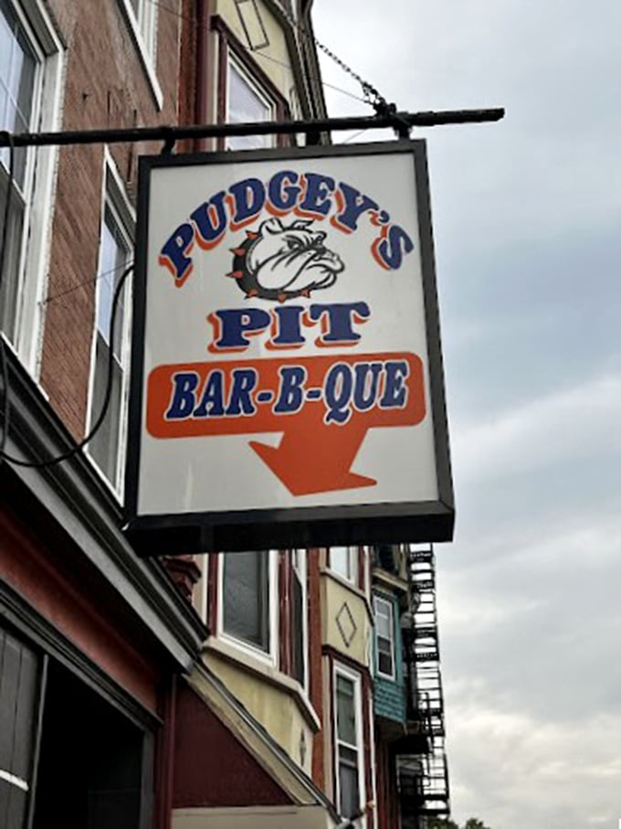 A sign that points the way to happiness like a barbecue North Star. Follow it and your stomach will thank you later.