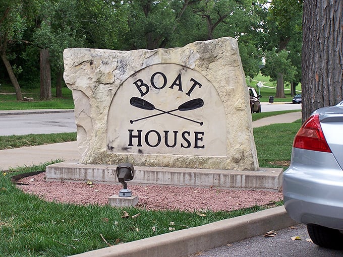 A sign carved in stone – much like The Boathouse has carved its place in the hearts of St. Louis locals and visitors alike.