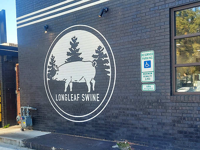 The restaurant's logo – a pig among pine trees – tells you everything you need to know about their priorities: pork and a sense of place.