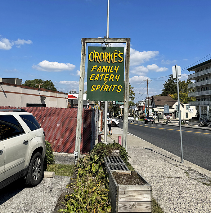 The roadside sign stands as a beacon for hungry travelers—like a culinary lighthouse guiding you safely away from chain restaurant mediocrity.