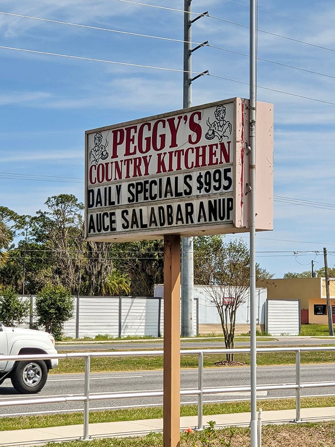A sign that promises exactly what awaits inside – honest food at honest prices. No Instagram filter required.