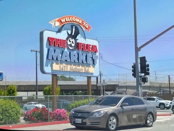 The iconic sign beckons like a beacon of bargains, promising treasures beyond your wildest retail dreams.