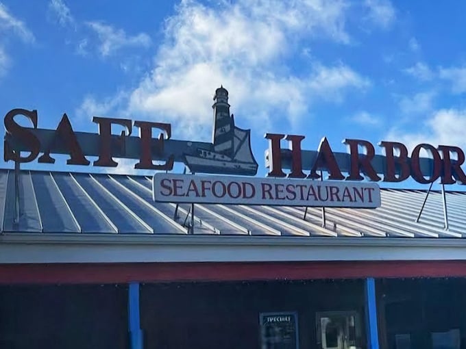 That sign has become a beacon for seafood lovers – like a lighthouse guiding ships to delicious shores.