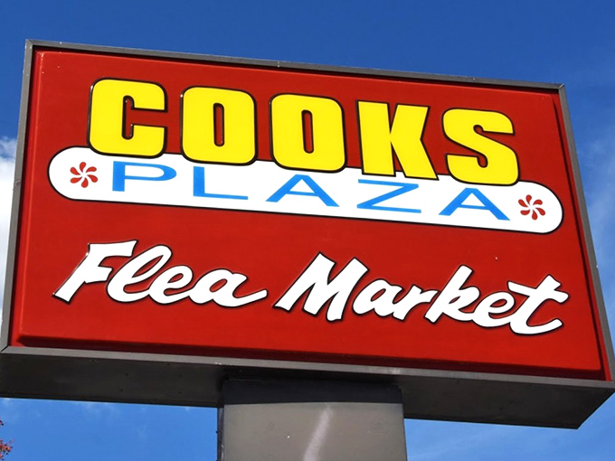 The sign that started it all—your beacon to bargains, bites, and beautiful chaos under one roof.