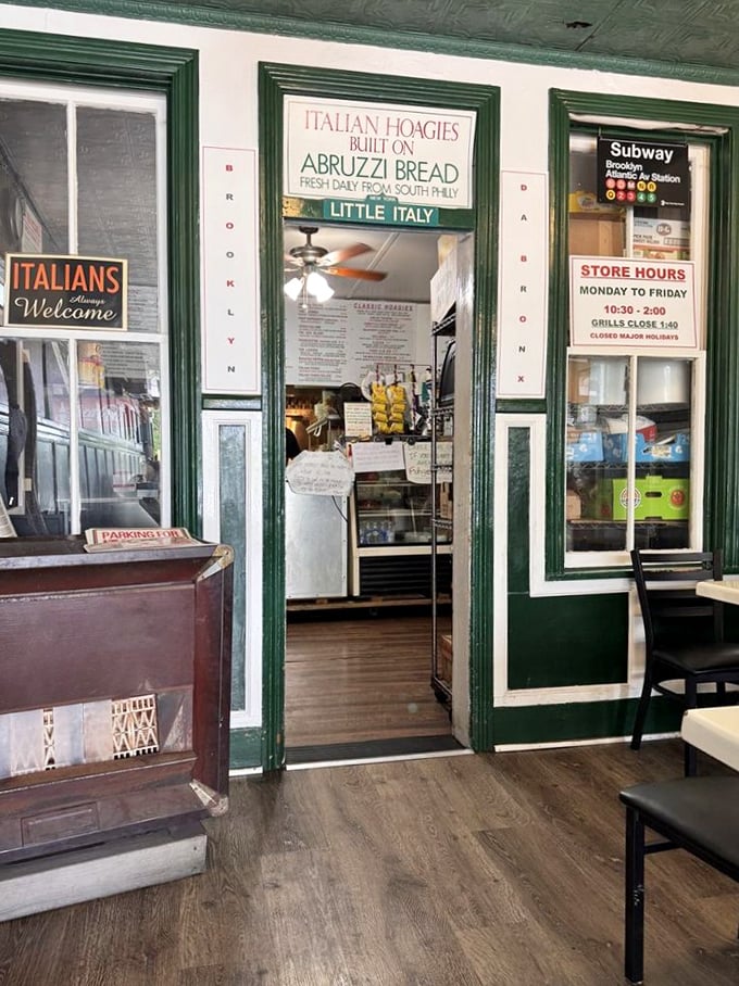 "Italians Always Welcome" isn't just a sign—it's a philosophy that extends to everyone who appreciates the art of a perfect sandwich.