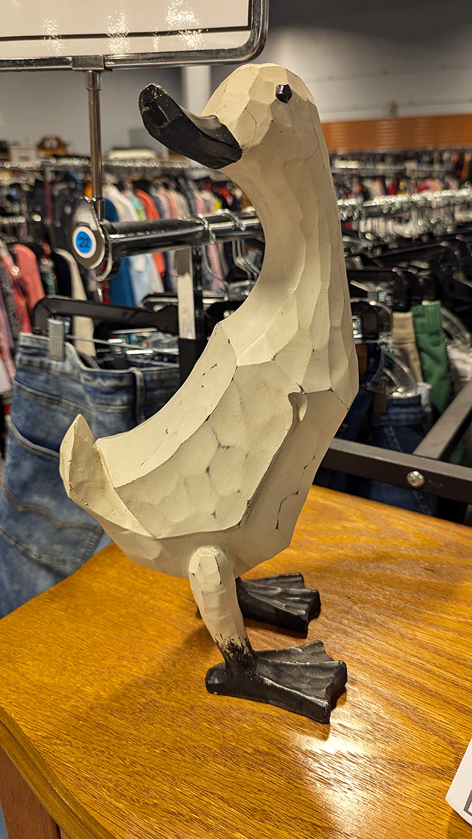 This wooden duck figurine isn't just decor—it's a conversation starter. "Yes, I have excellent taste. No, I didn't pay retail."