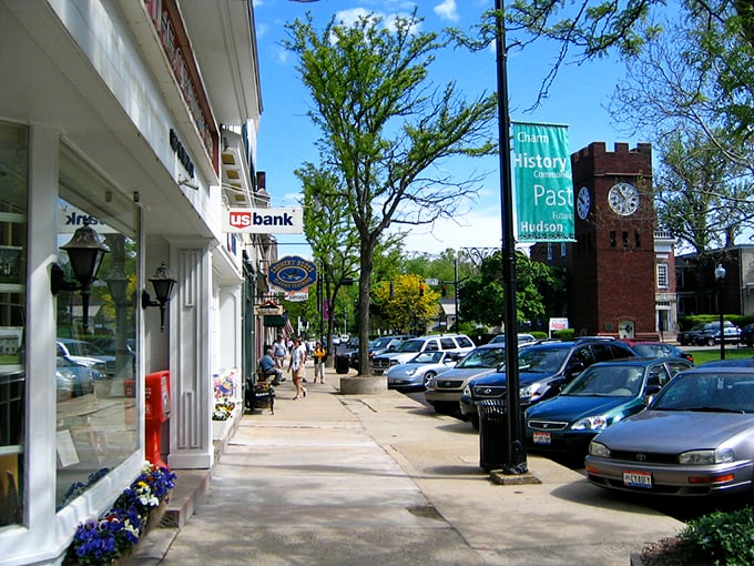 Hudson's charming downtown invites window shopping and leisurely strolls – that clock tower has been keeping time for generations.