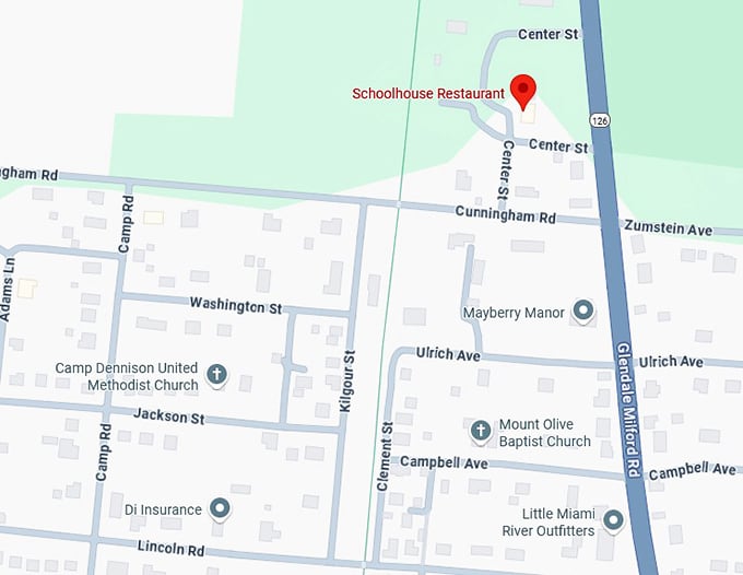 16 the schoolhouse restaurant map