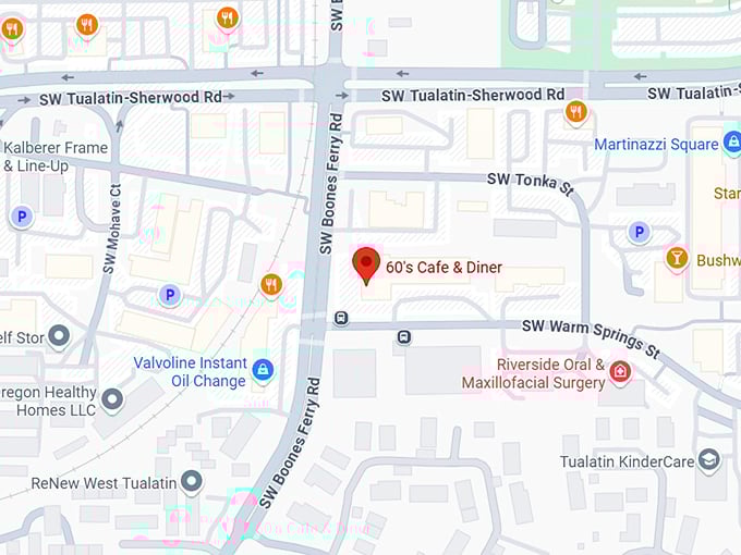 16. 60’s café & diner map