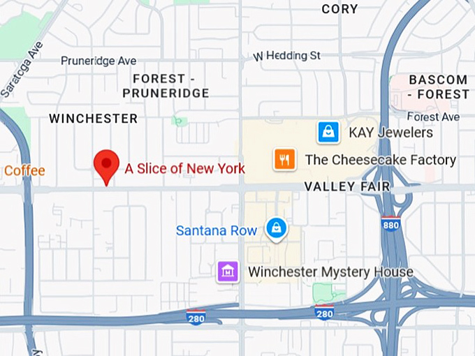 a slice of new york map