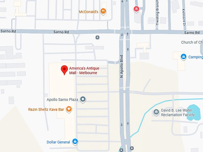 16. america's antique mall melbourne map