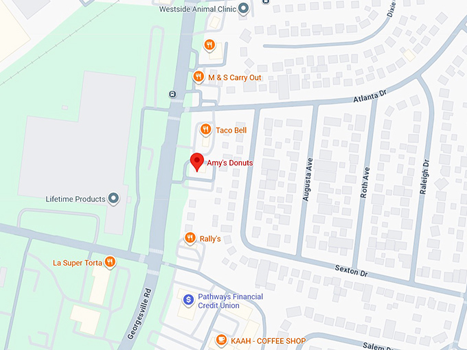 amy’s donuts map