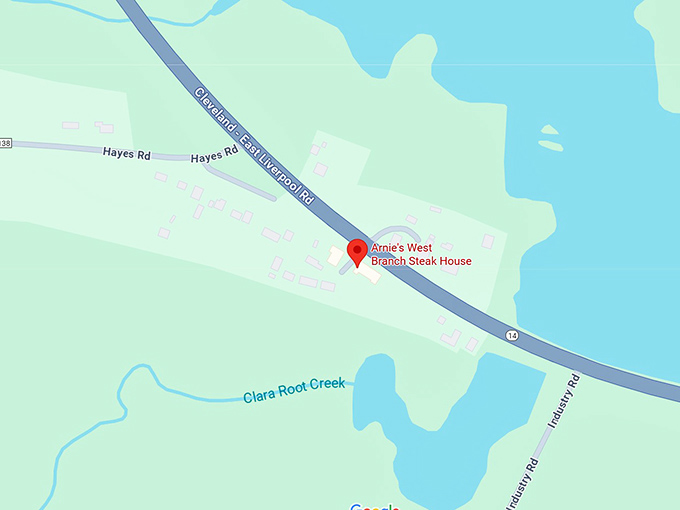 16. arnie's west branch steak house map