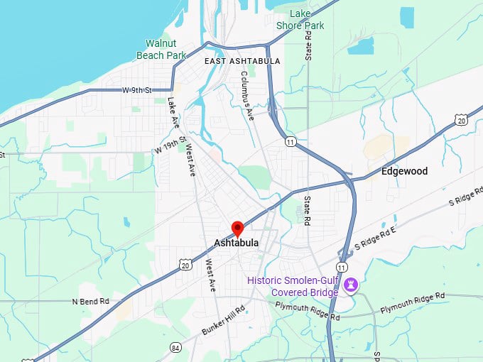 16. ashtabula map