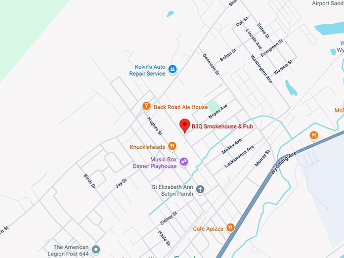 16. b3q smokehouse & pub map
