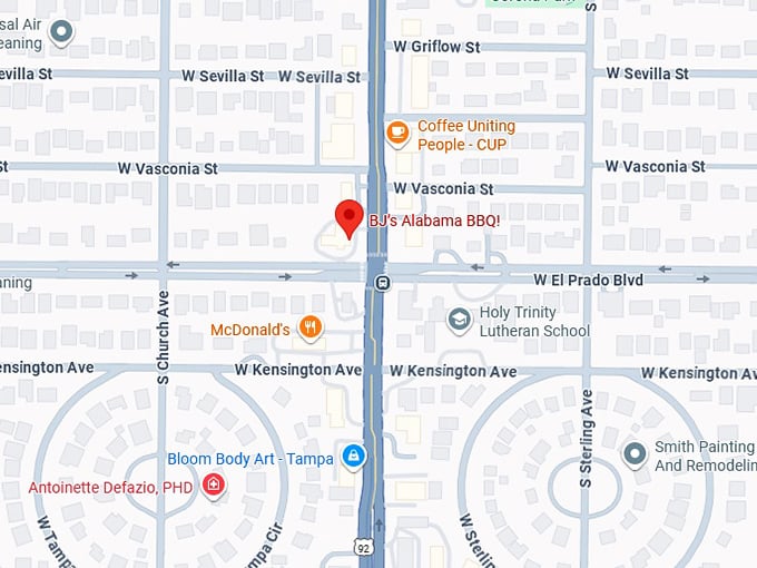 16. bj’s alabama bbq! map